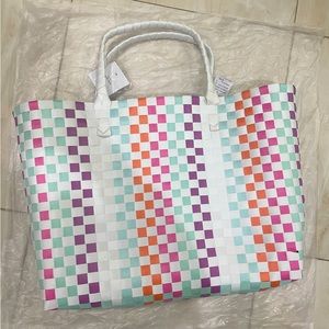 kate spade | Bags | Kate Spade Beach Tote Bag White And Multicolored ...